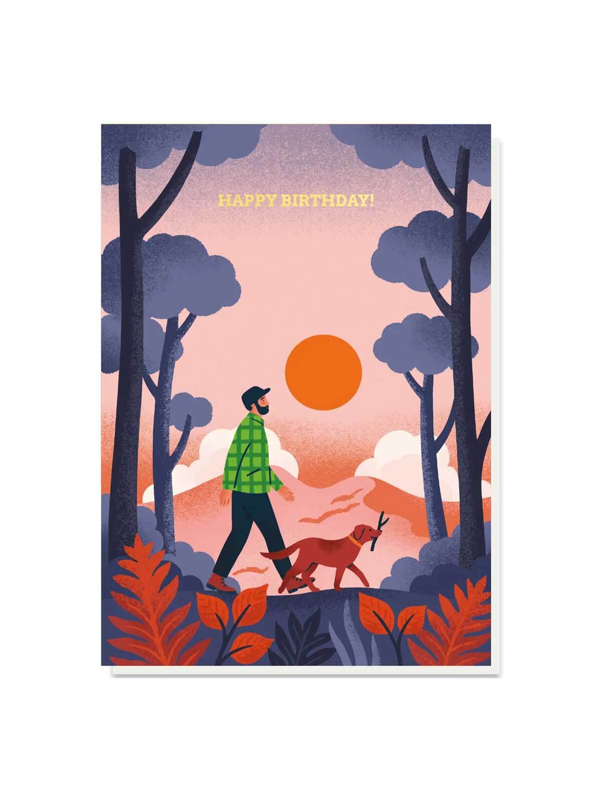 Happy birthday dog walker card by Stormy Knight | Papermash UK