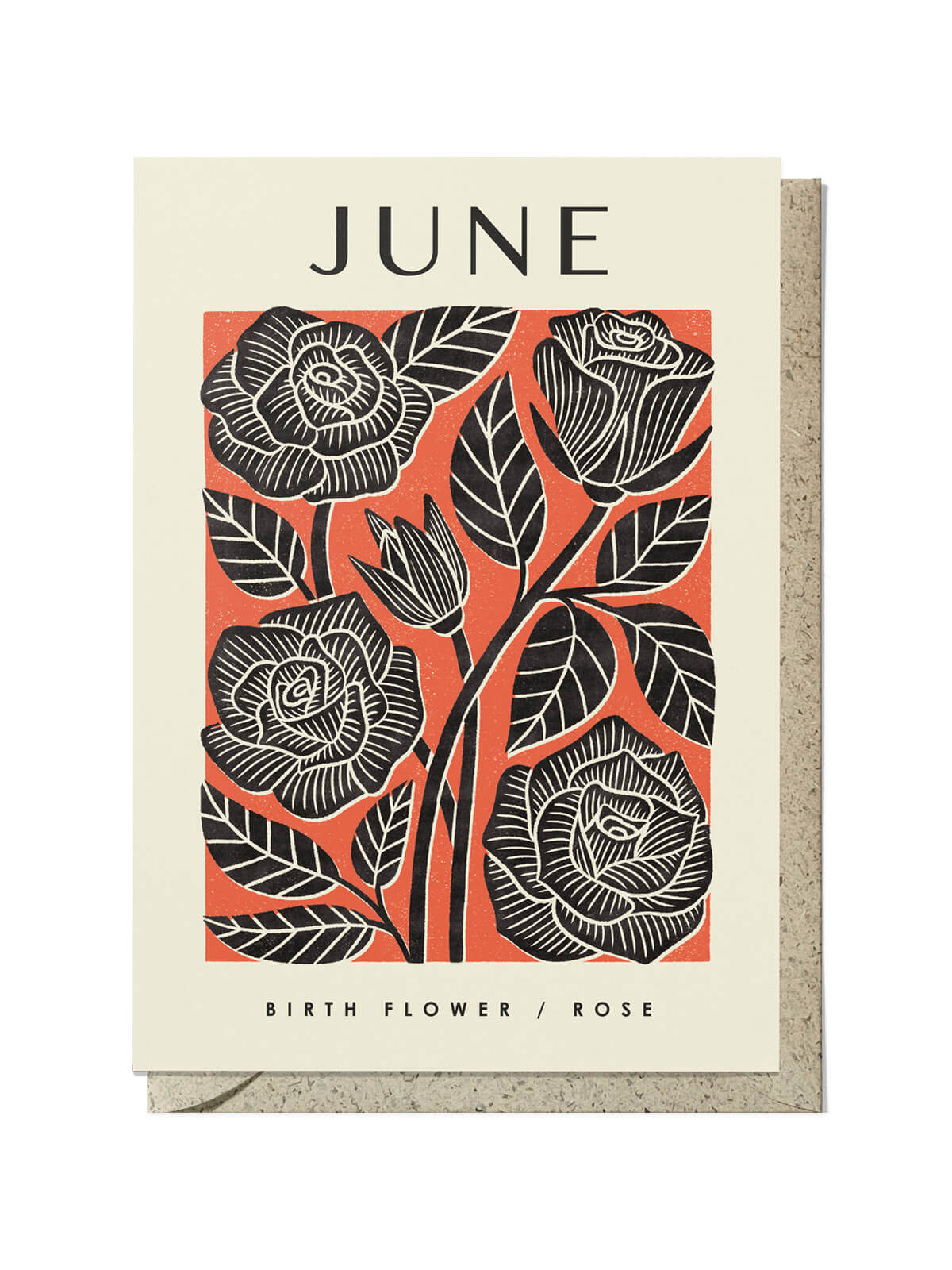 June rose birthday card | Papermash UK