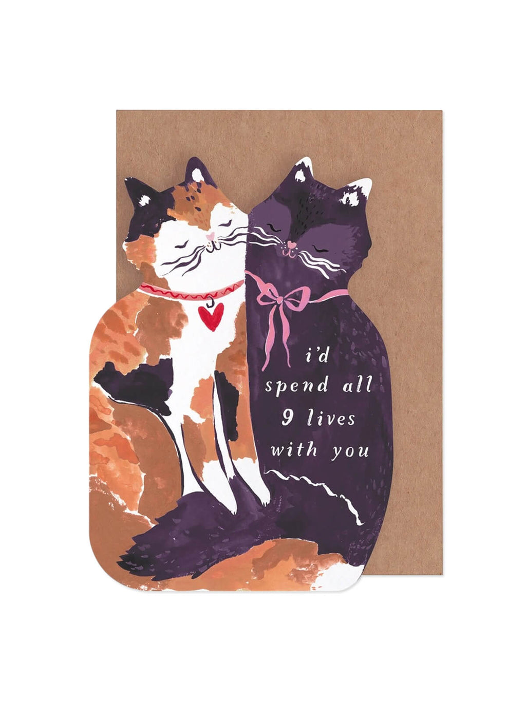 Nine lives cat card | Papermash UK