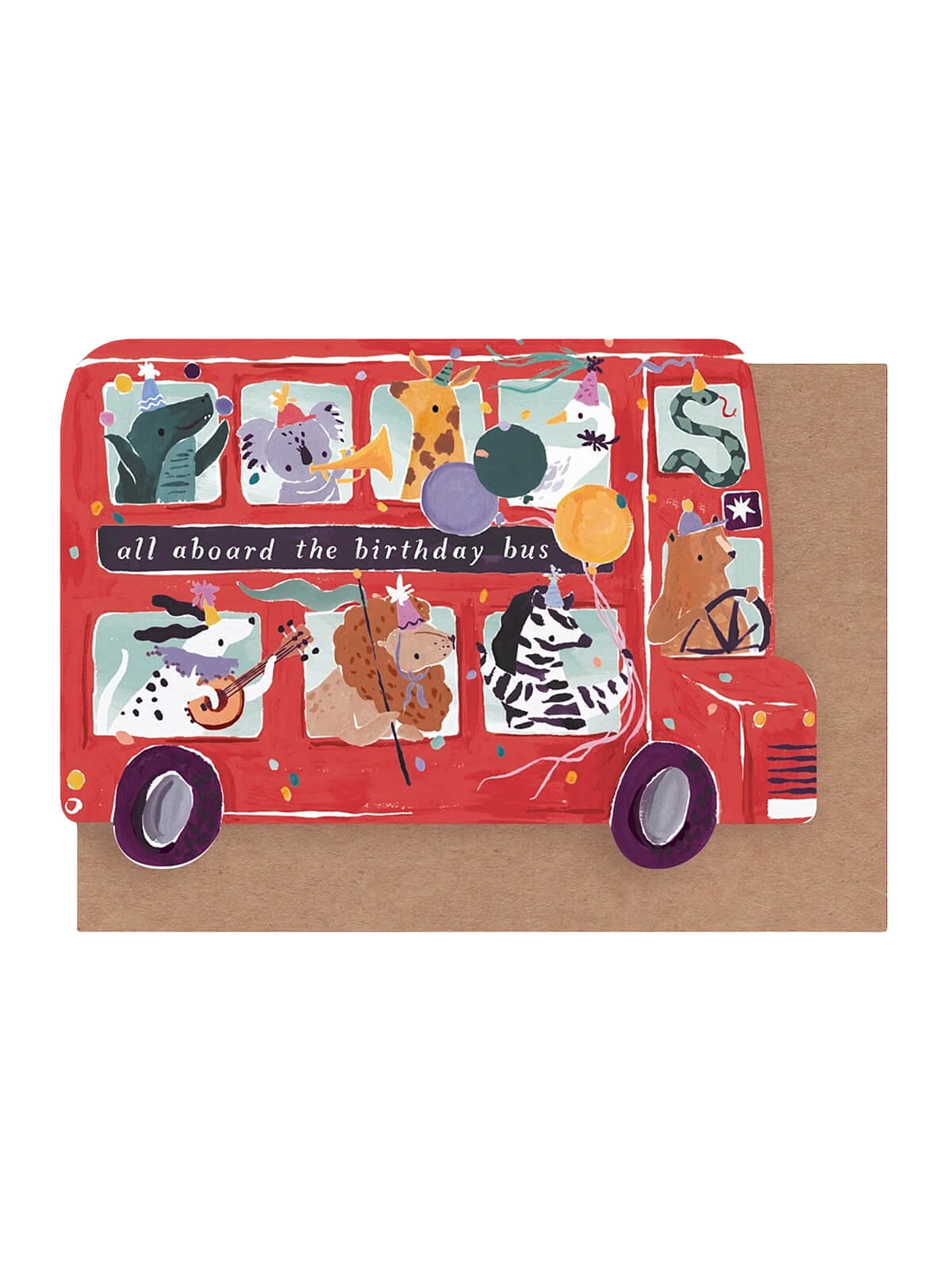 Party bus birthday card | Papermash UK