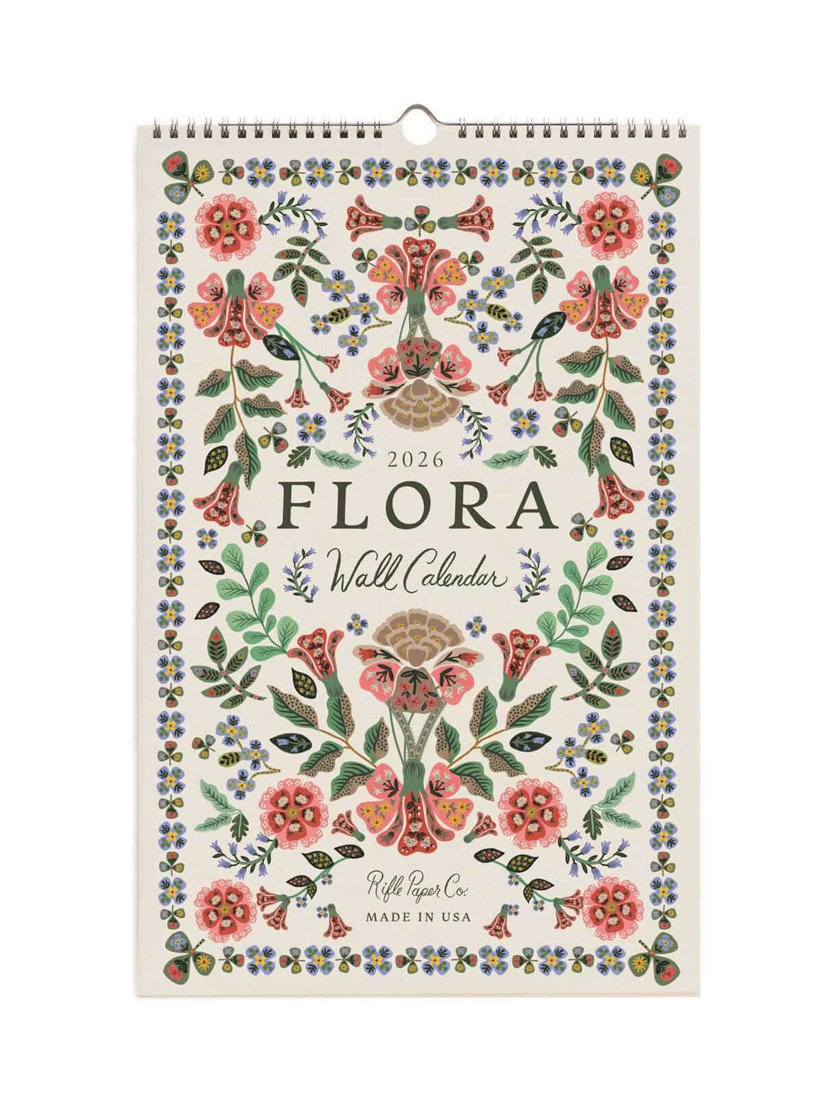 Rifle Paper Co 2026 flora wall calendar | Papermash UK