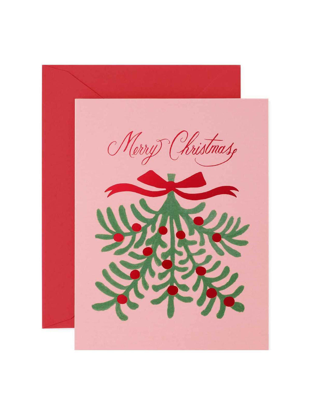 Rifle Paper Co Merry Christmas mistletoe card | Papermash UK