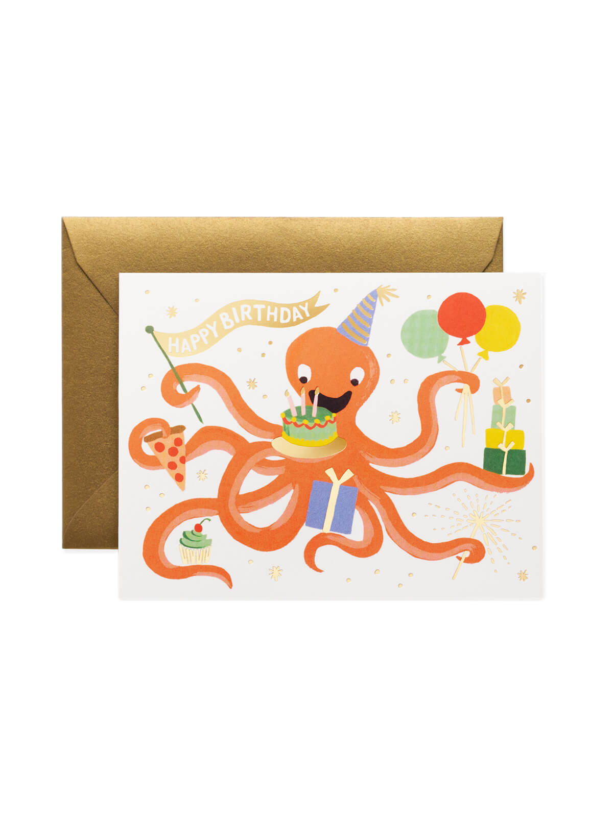 Rifle Paper Co octopus birthday card | Papermash UK