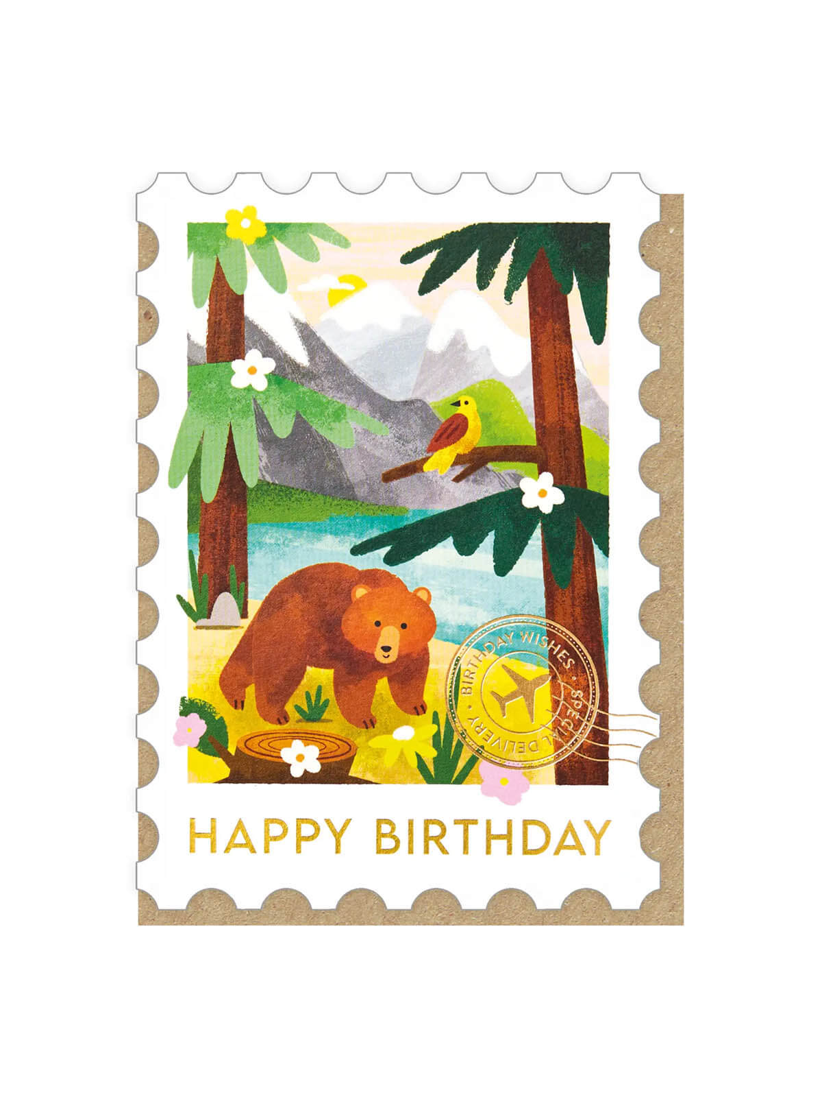 Italian Riviera stamp birthday card | Papermash UK