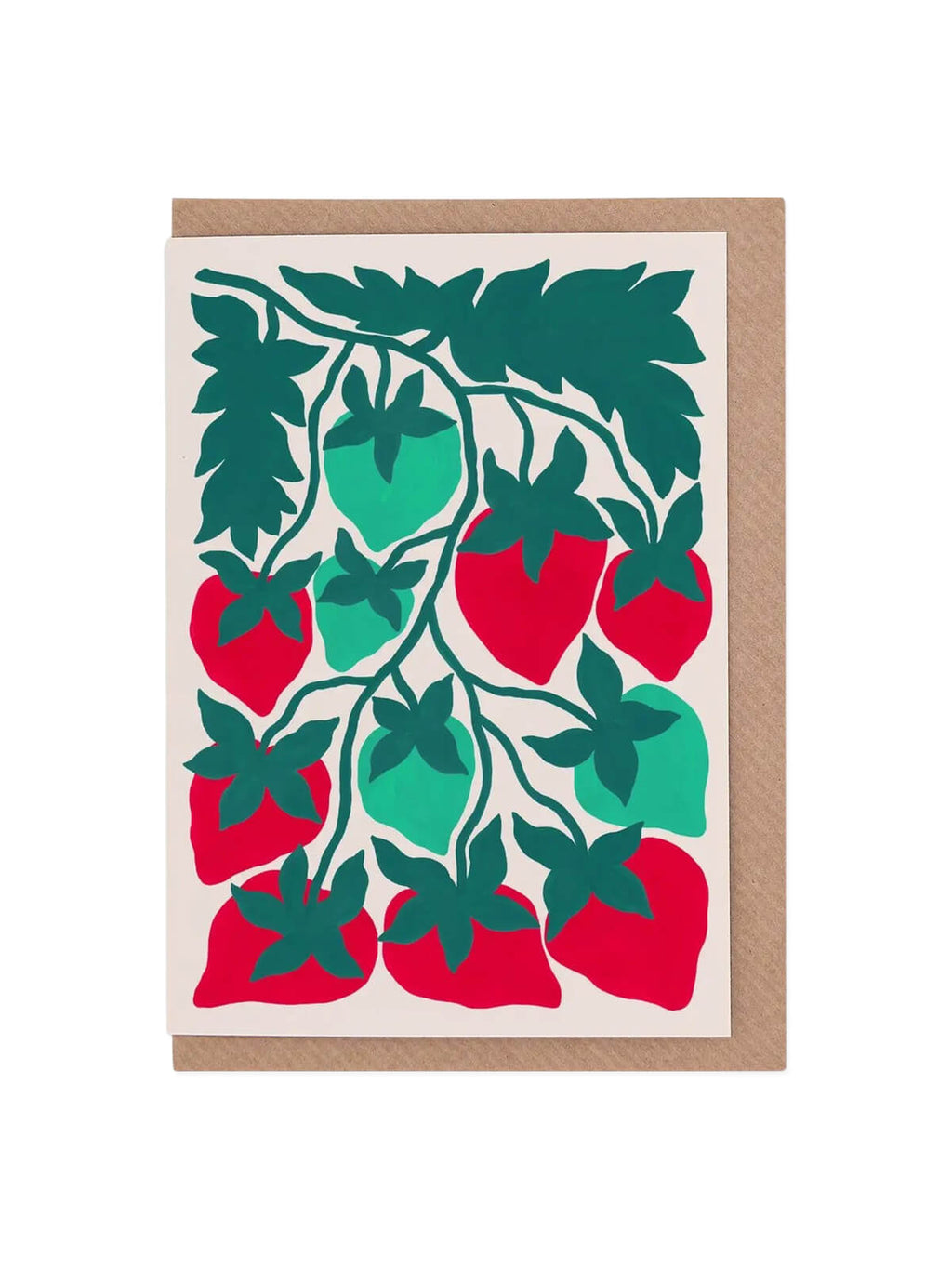 Strawberries greetings card by Evermade | Papermash UK