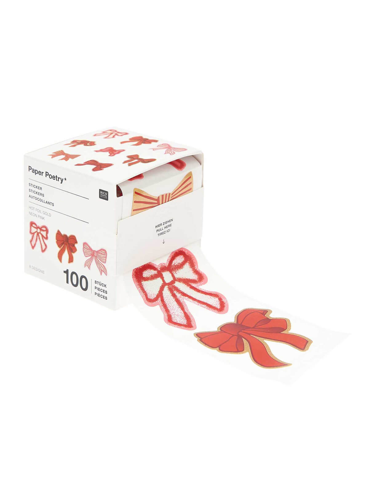 Ribbon bow sticker set | Papermash UK